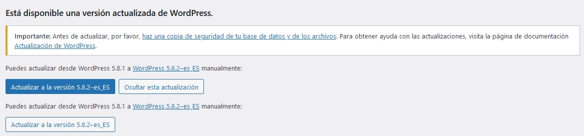 Actualizaciones Wordpress: guía completa - Blog Caronte Studio