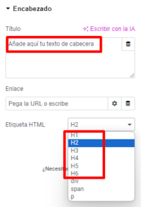 Etiquetas de encabezado HTML y las jerarquías de títulos