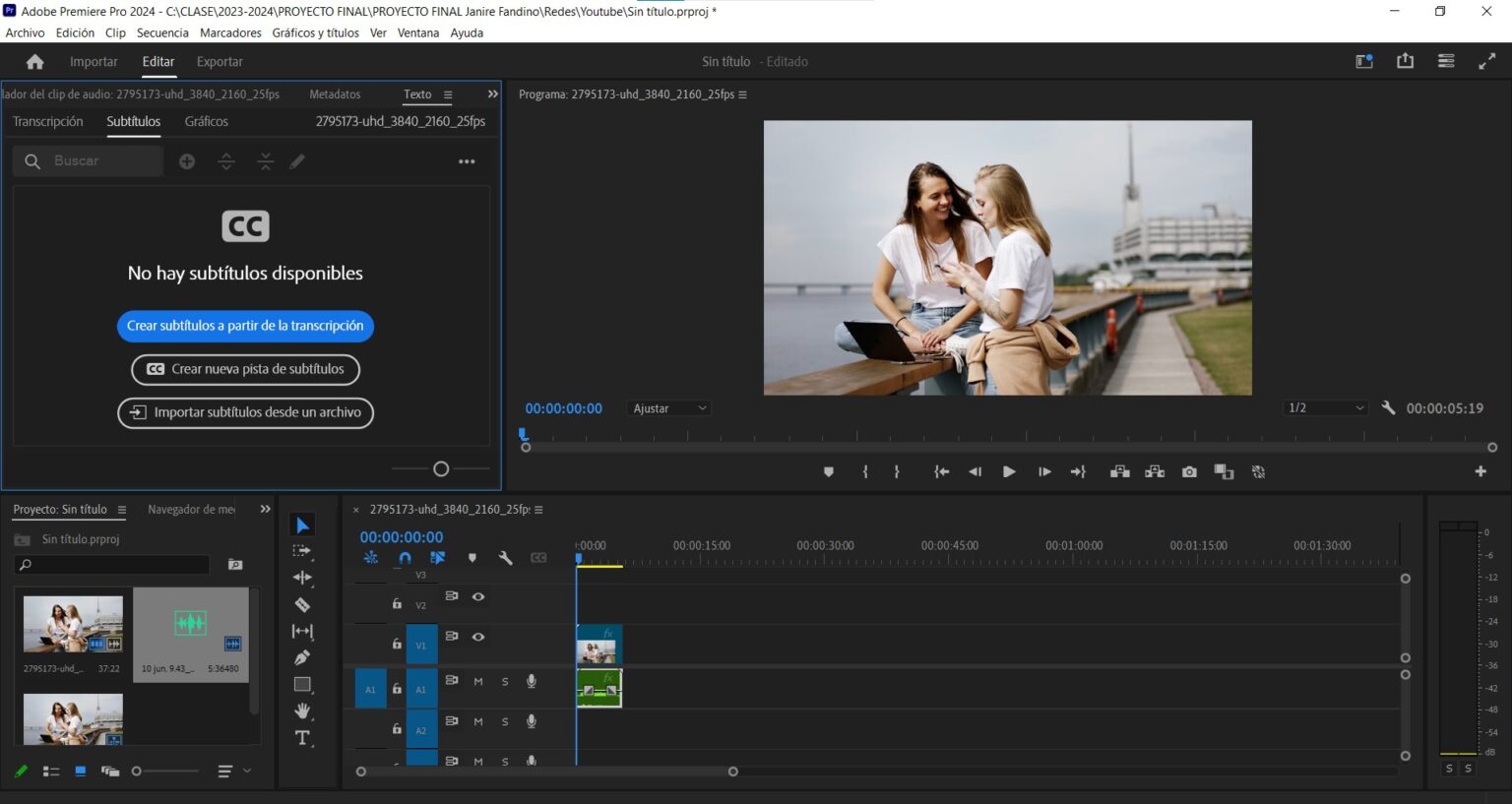 Subtítulos automáticos en premiere | Caronte Studio